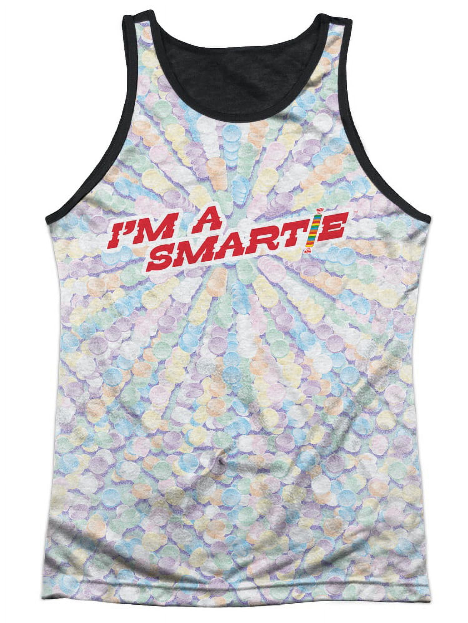 Smarties Colored Sugar Candy Rolls I'm A Smartie Adult Black Back Tank ...