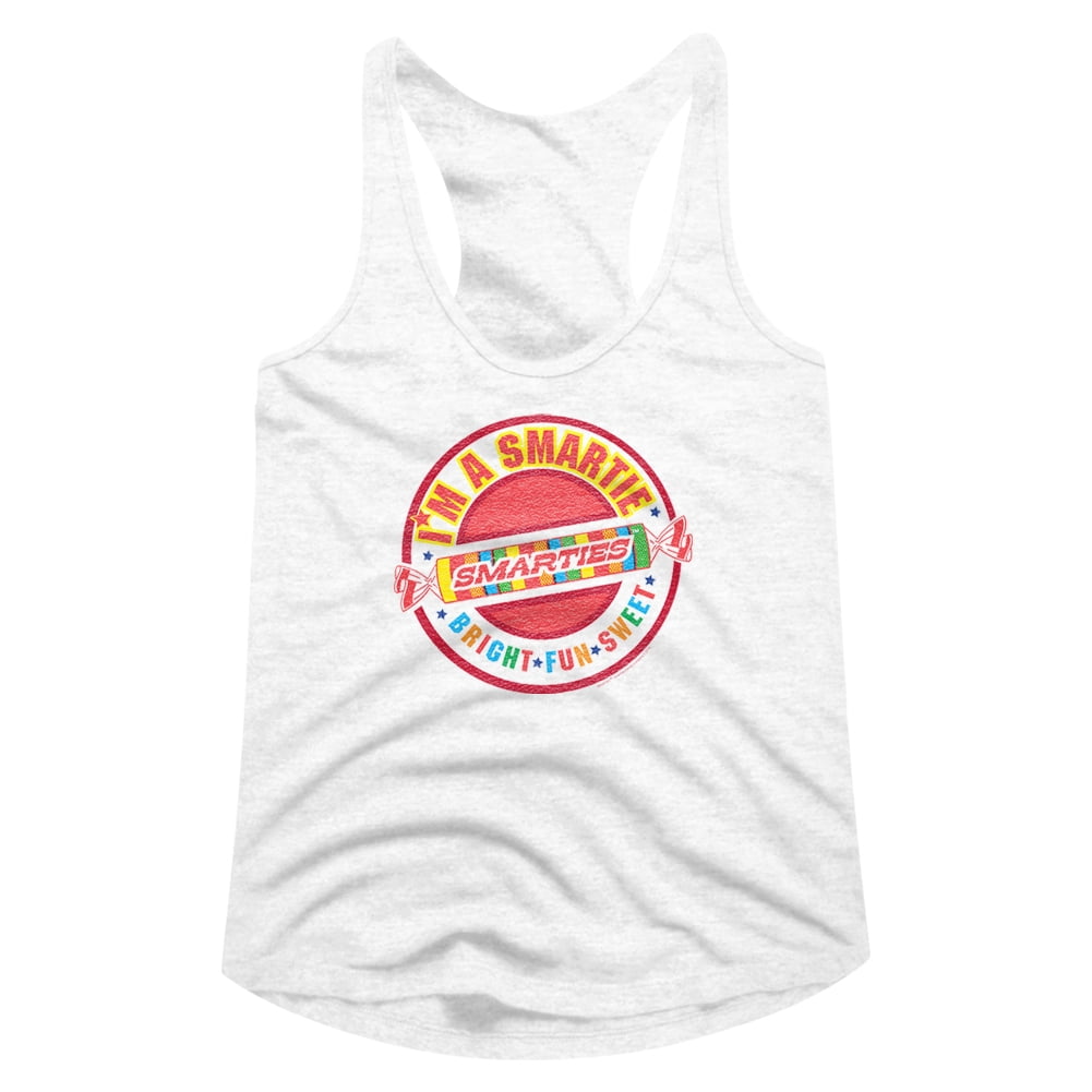 Smarties I'm a Smartie Junior Women's Racerback Tank Top - Walmart.com