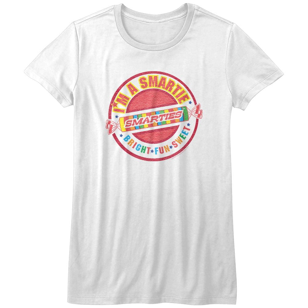 Smarties I'm a Smartie White Junior Women's T-Shirt - Walmart.com