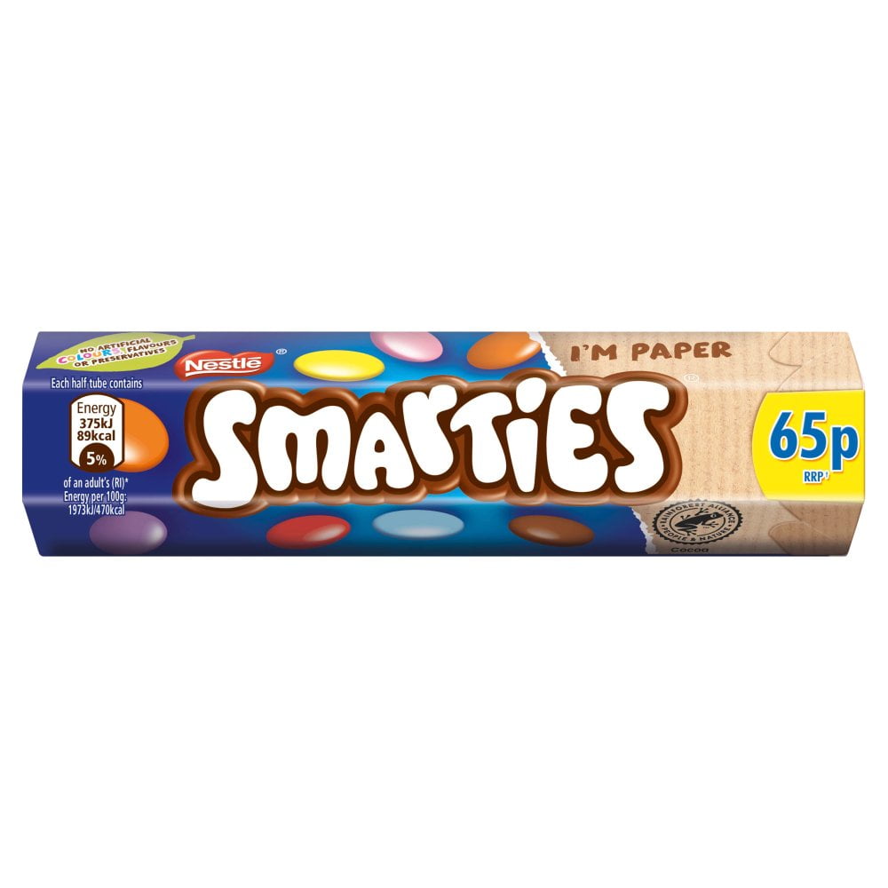 Smarties Milk Chocolate Tube 38g (pack of 24) - Walmart.com