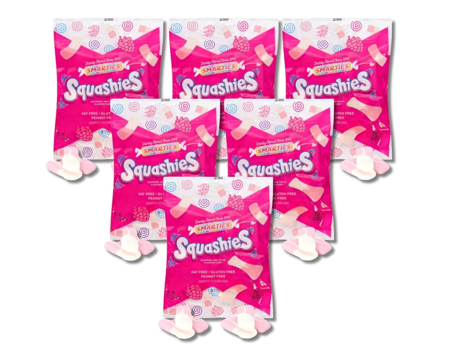 Smarties Squashies Candies - Raspberry and Cream Flavored Marshmallow ...
