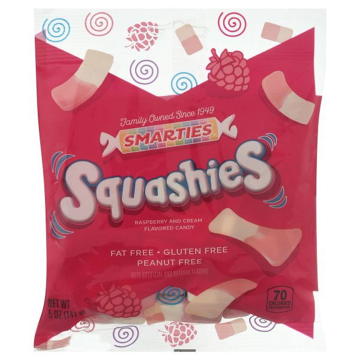 Smarties Squashies Juicy Gummy Foam Candy, Raspberry and Cream Flavor ...