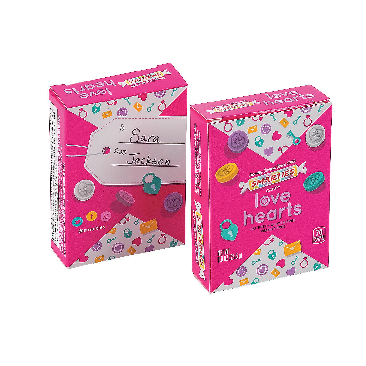 Smarties® Valentine Candy Love Hearts, Edibles, Valentine's Day, 8 ...