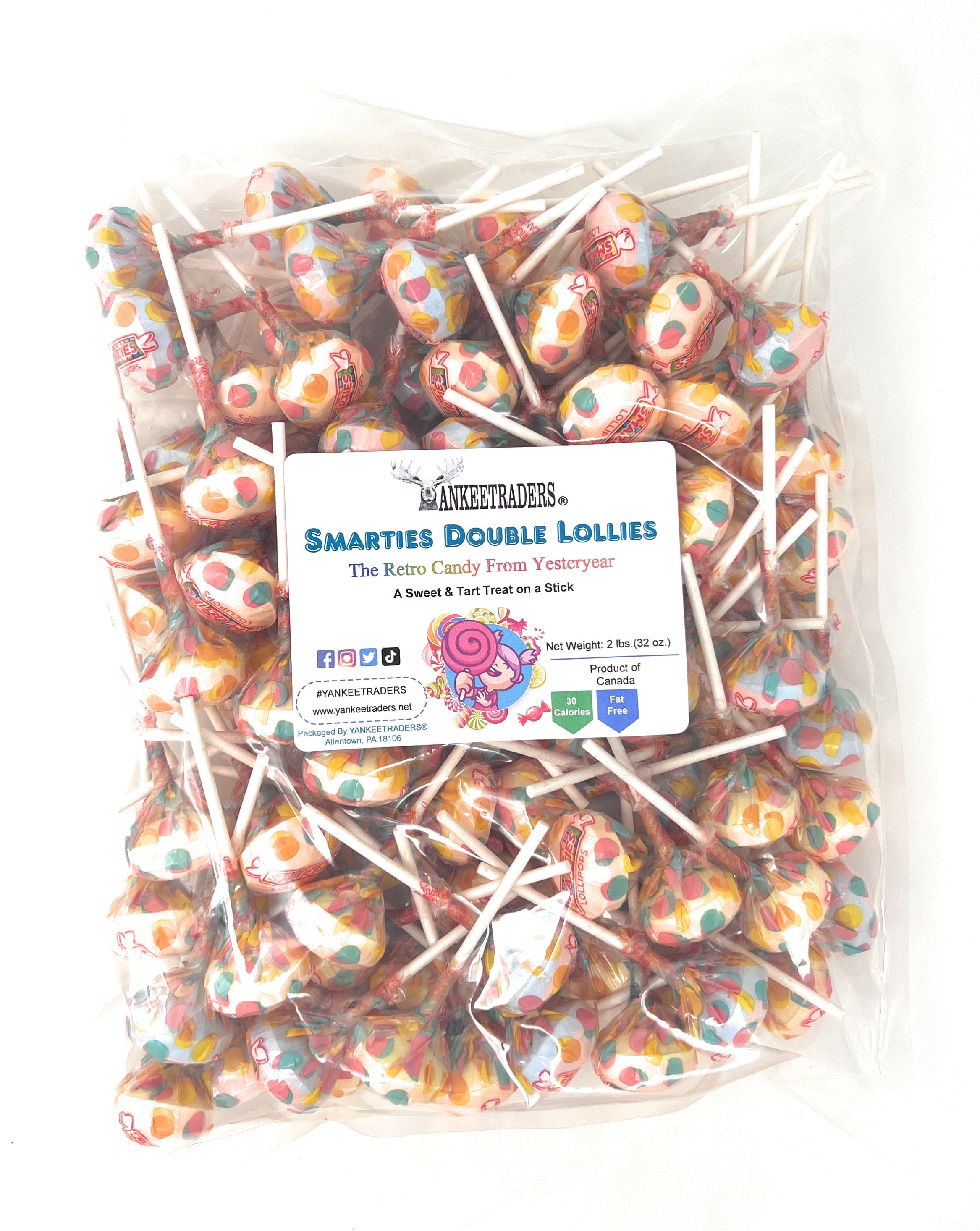Smarties Original Candy - Wrapped Double Lollies in 2 lbs Bag - Walmart.com
