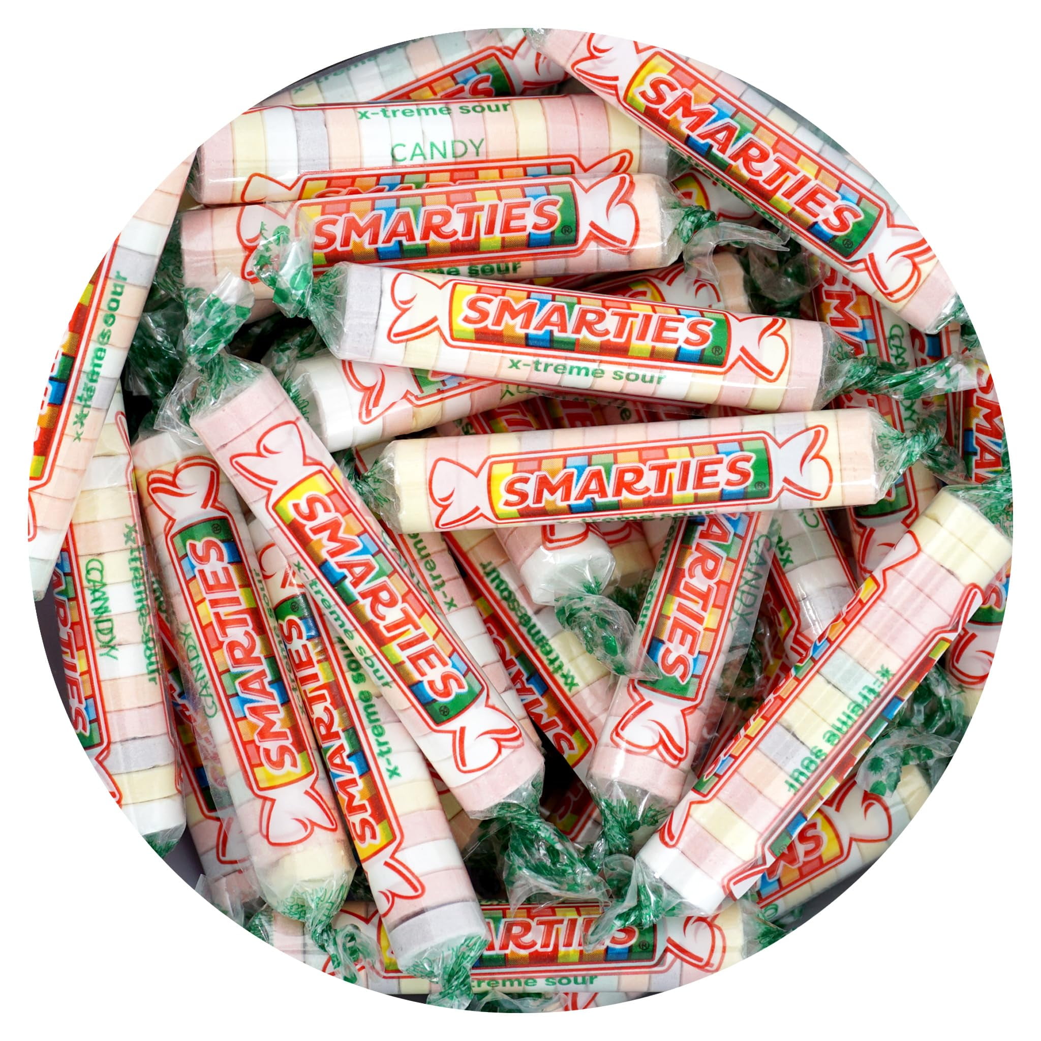 Smarties X-treme Sour Candy Rolls, 4 Pound Bulk Bag (Approx. 240 pieces ...