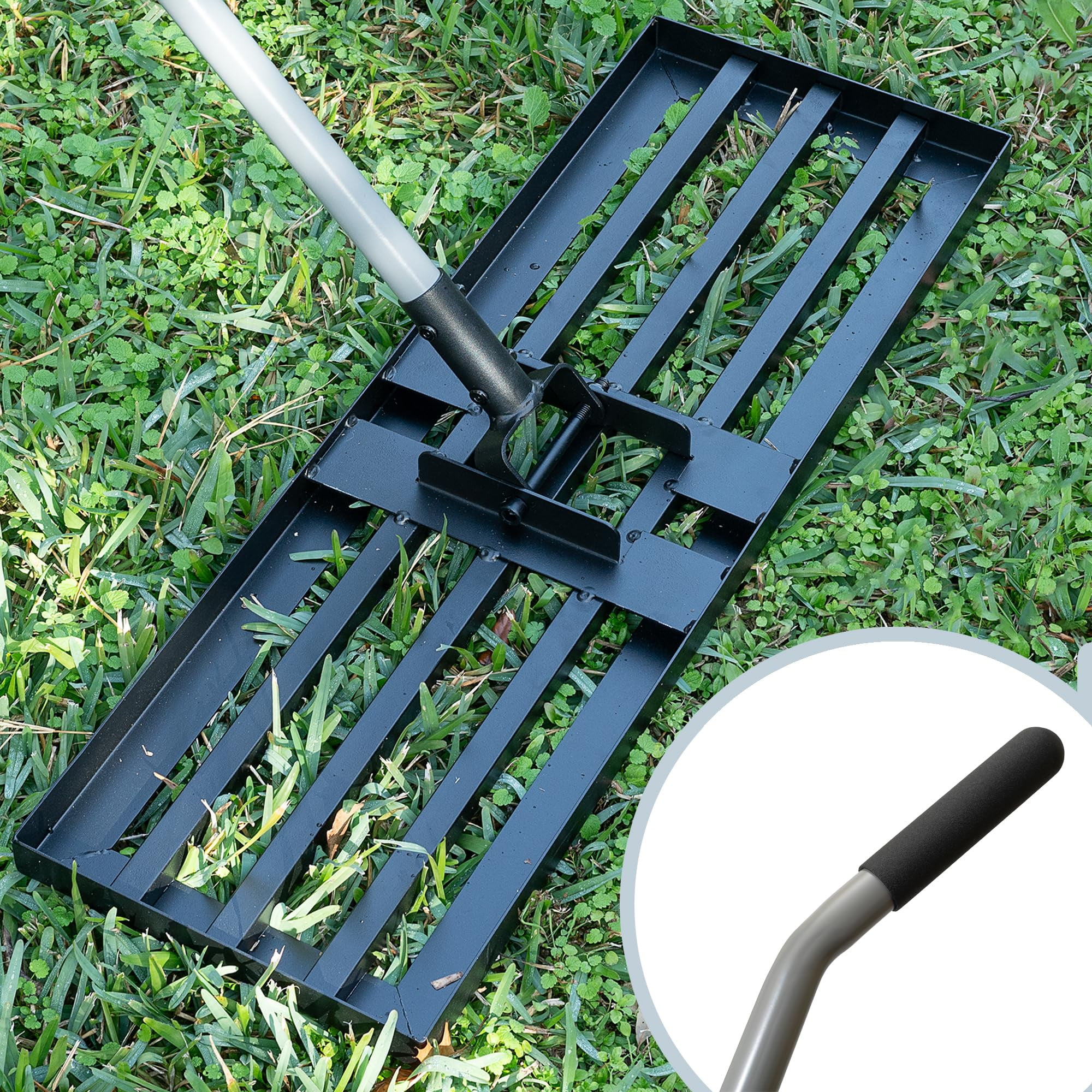 Smartini & Co Lawn Leveling Rake - 30 x 10 Inch Heavy-Duty Garden Tool ...