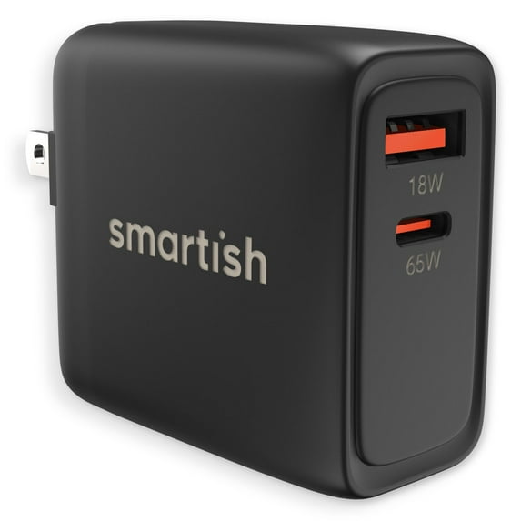 Smartish 2 Port USB-A & USB-C Wall Charger - Charge Shack 65w (45w USB ...
