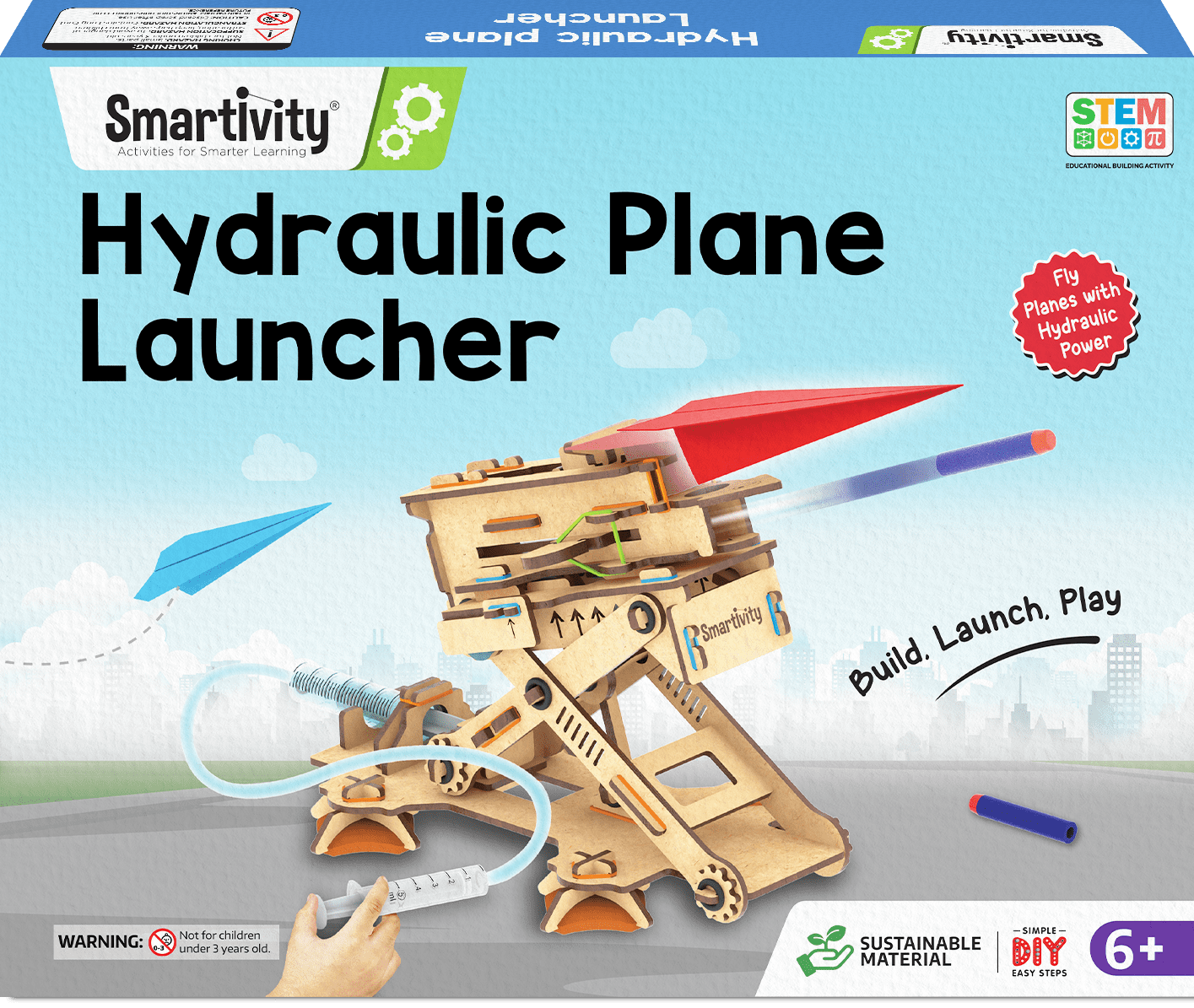 Smartivity, 2in1 Hydraulic Planes & Darts Launcher, STEM Toy, Build-It ...