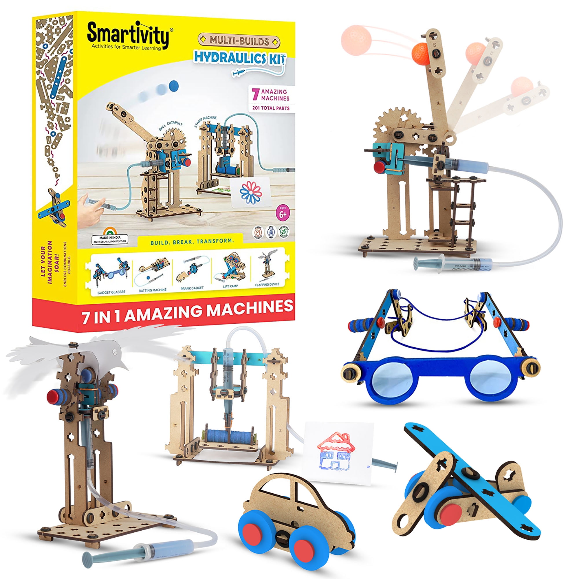 Smartivity: 7-In-1 Multi-Builds Hydraulics Kit - DIY STEM Science ...
