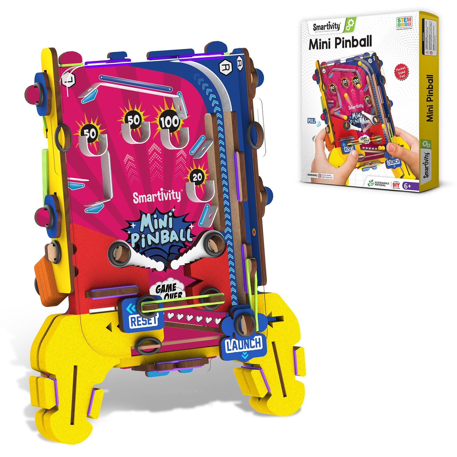 Smartivity DIY Pocket Pinball for Kids Ages 6, 7, 8, 9, 10, 11,12 Years ...
