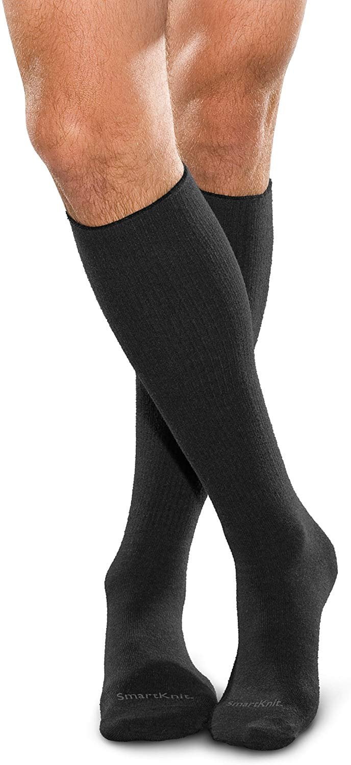 Smartknit Seamless Diabetic X-Static Socks Size, Color: Medium, Black ...