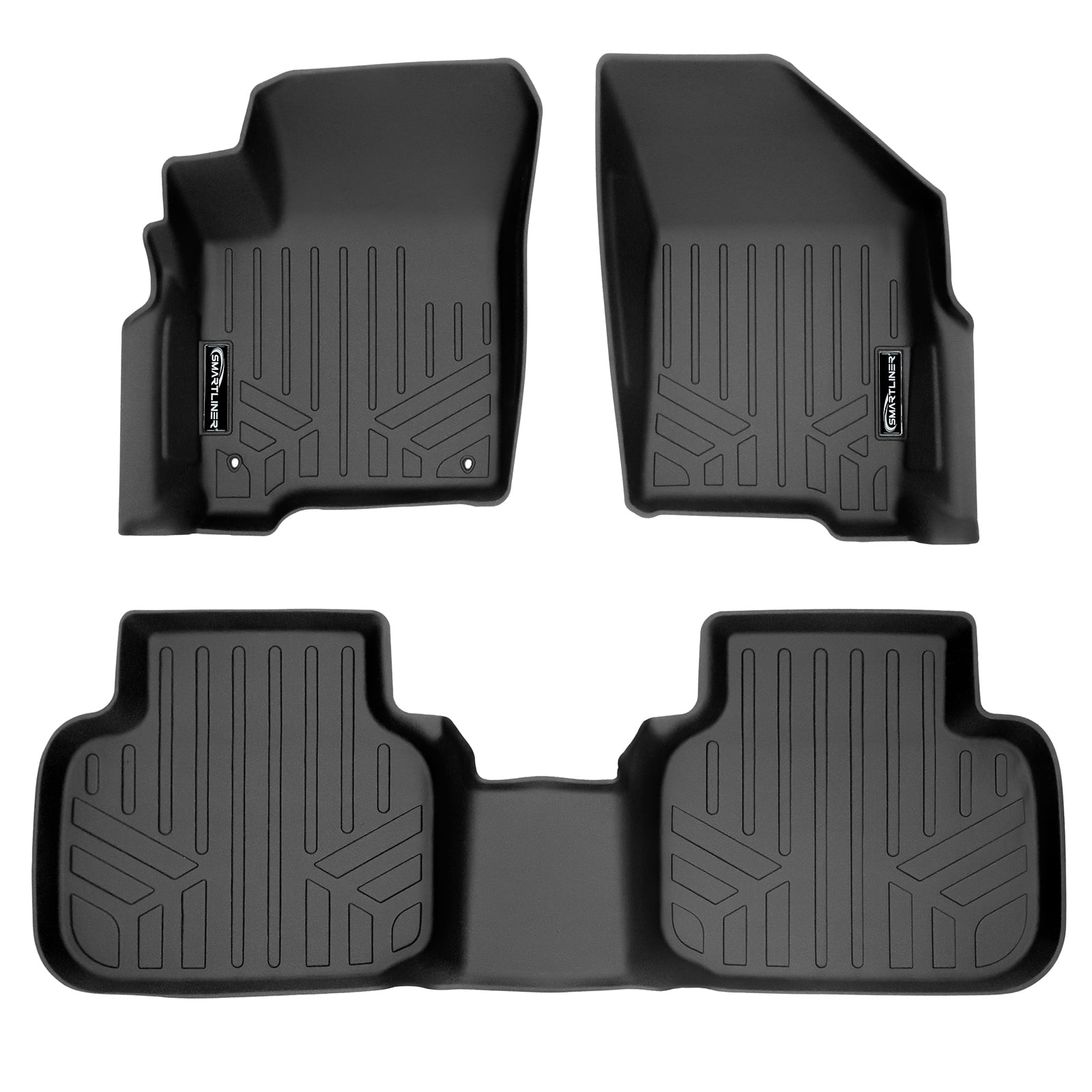 Smartliner All Weather Floor Mats Set Black for 2012-2020 Dodge Journey ...