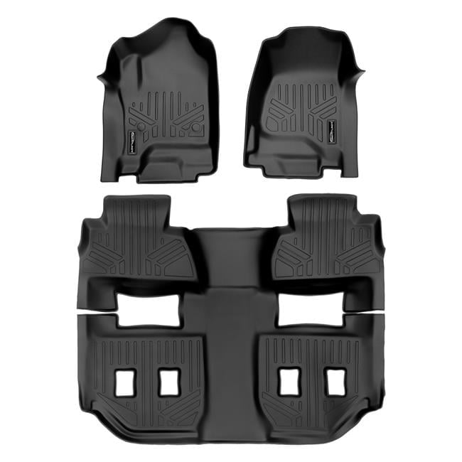 Smartliner 3 Row Floor Mats for 2015-2020 Chevrolet Suburban, Black ...