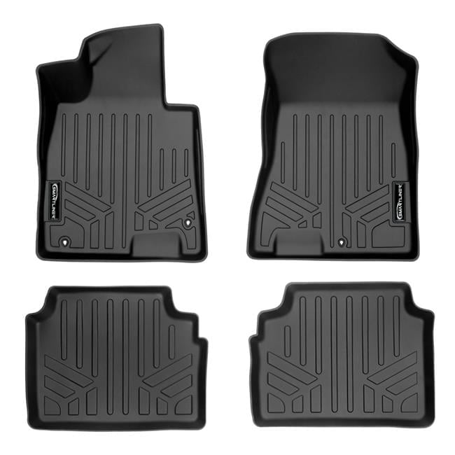 Smartliner SA0491-B0551 Custom Fit Floor Mats 2 Row Liner Set for 2021-2022 Kia K5, Black ...