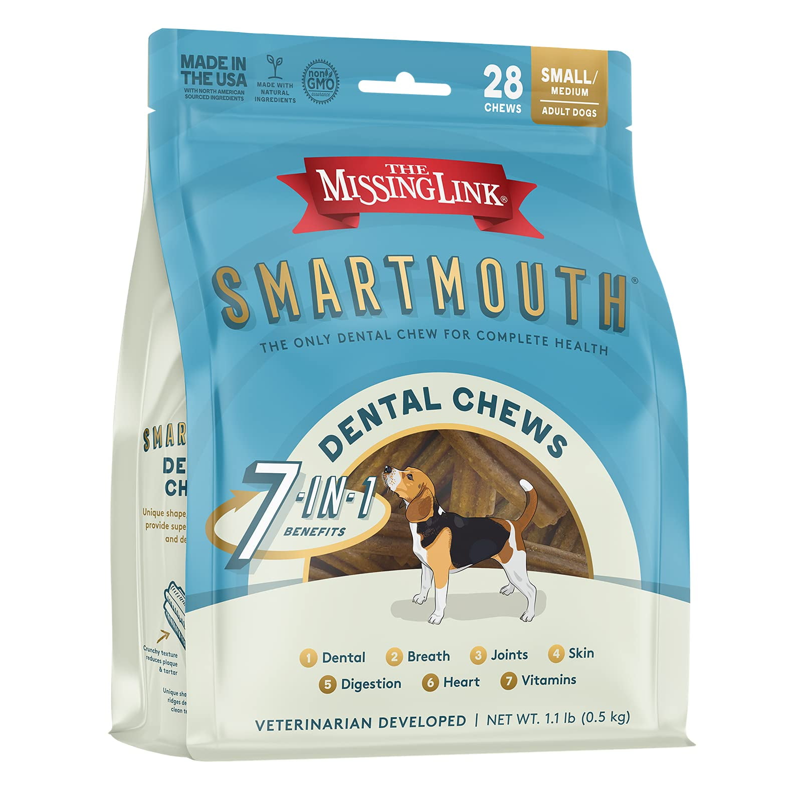 Smartmouth Vet Developed Dental Chew Treats, 7-In-1 Benefits: Healthy ...