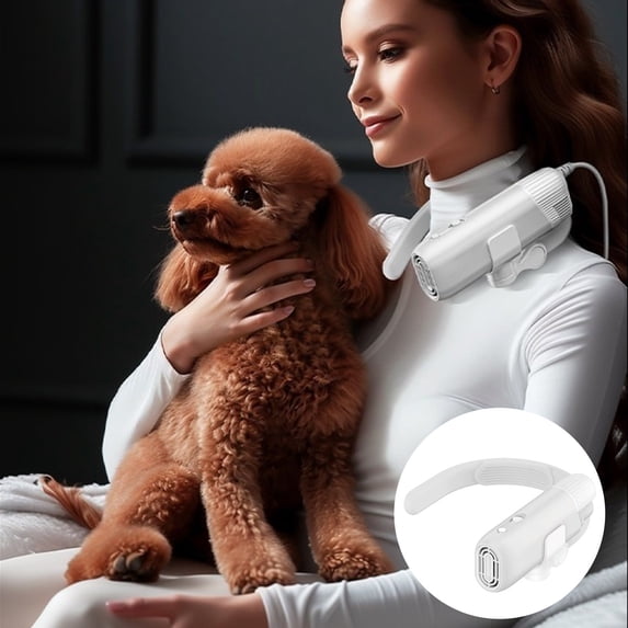 Smartpet Pet Neck Hanging Blower Hands Free Dog And Cats Grooming Dryer ...