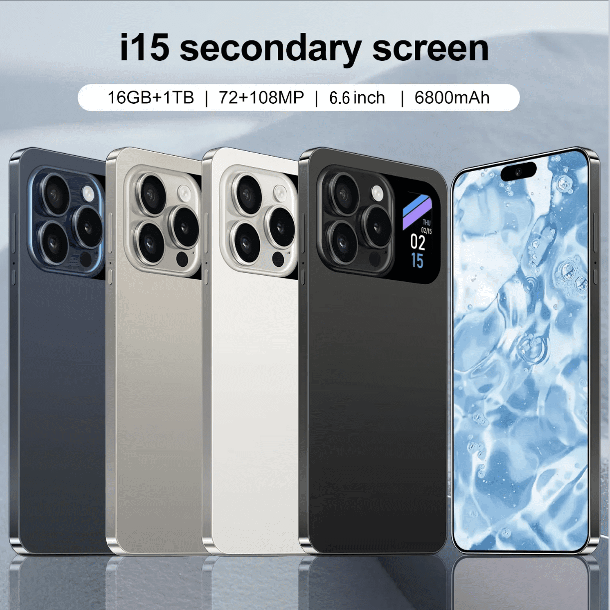 Smartphone 6.6 HD Screen Phone 5G Android13 Phone 16G 1T Dual SIM Phone ...