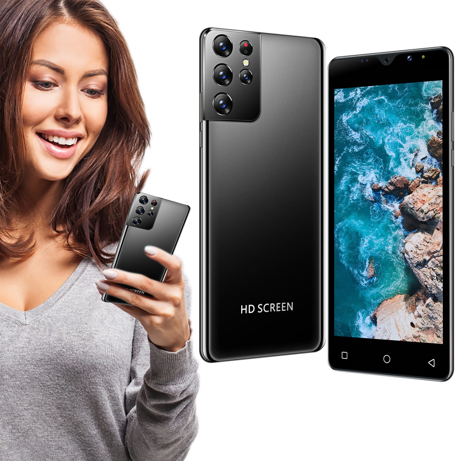 Smartphone Android11 6Inch Large Screen RAM12GB+ROM512GB With Face ...