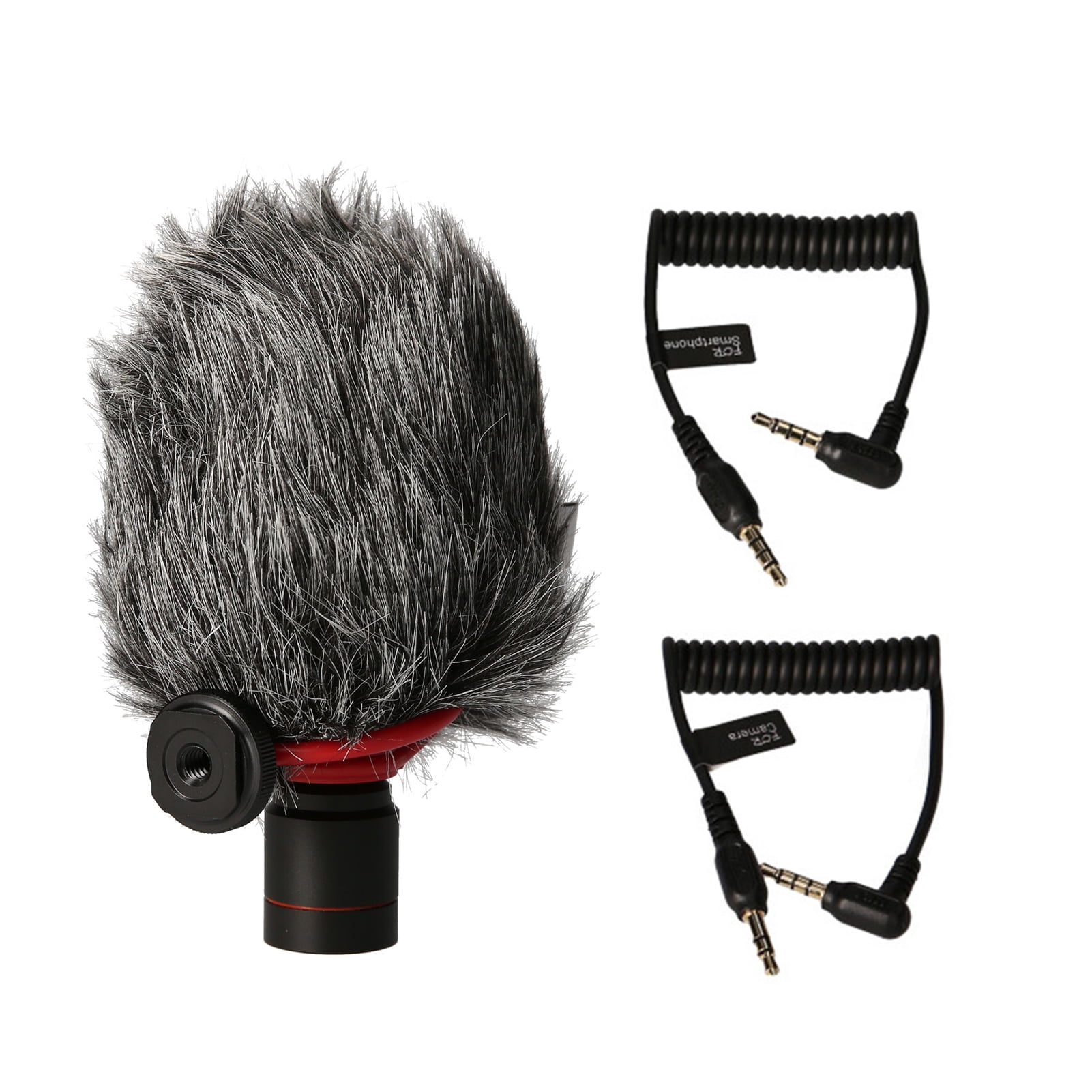 Smartphone Camera Microphone Kit with Super-cardioid Condenser Shotgun ...