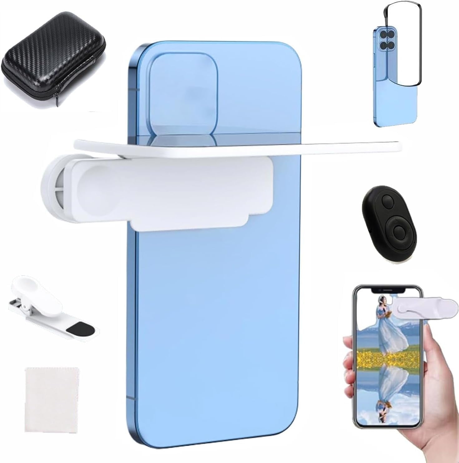 Smartphone Camera Mirror Reflection Clip Kit, Mirror Effect Lens ...