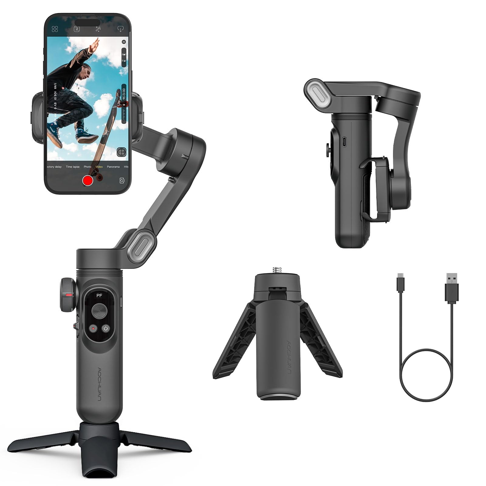 Smartphone Gimbal Silizer, 3-axis Silizer for iPhone&Android, AI ...