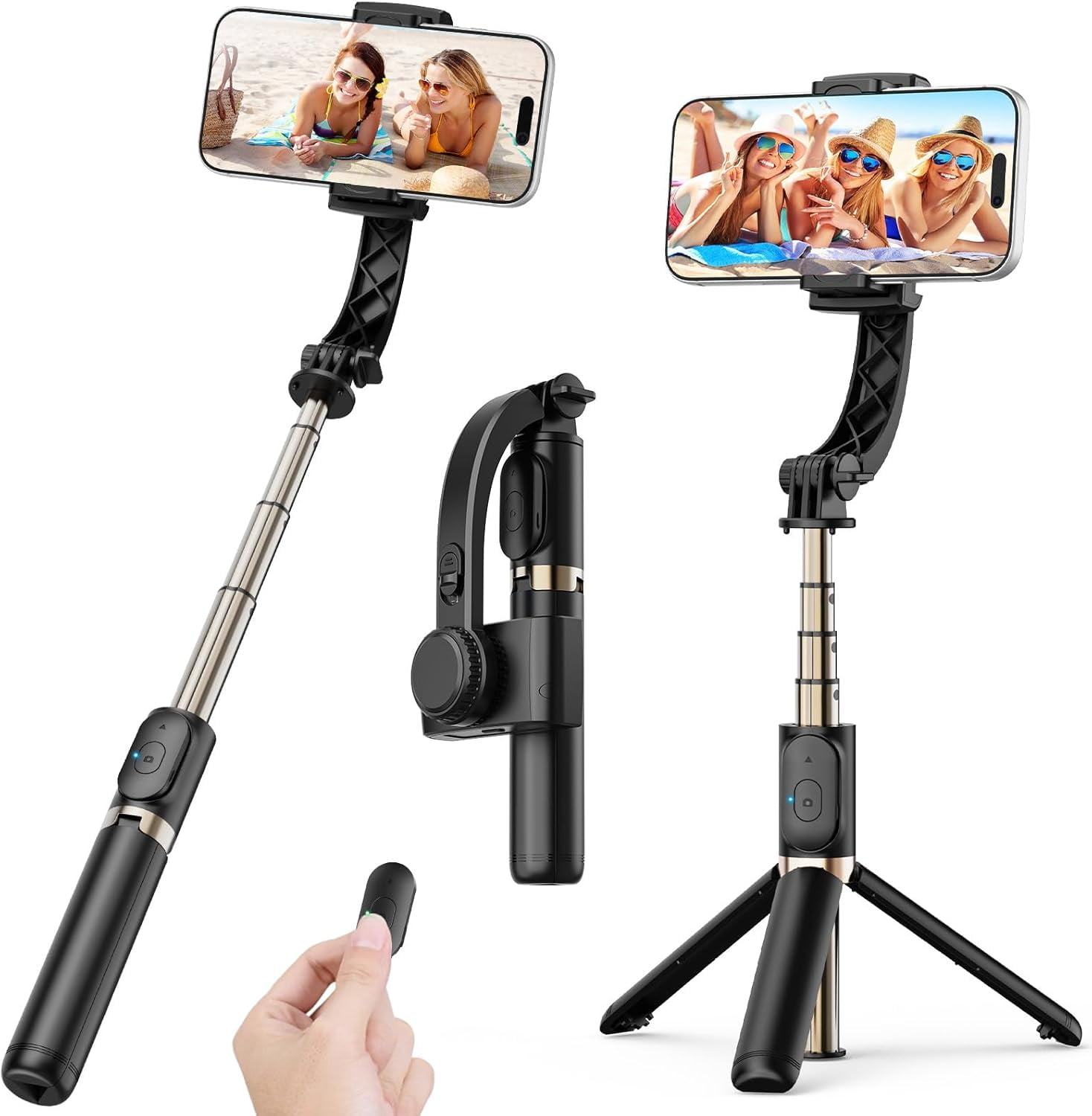 Smartphone Gimbal Stabilizer, 1-Axis Auto Balance & 360° Rotation ...