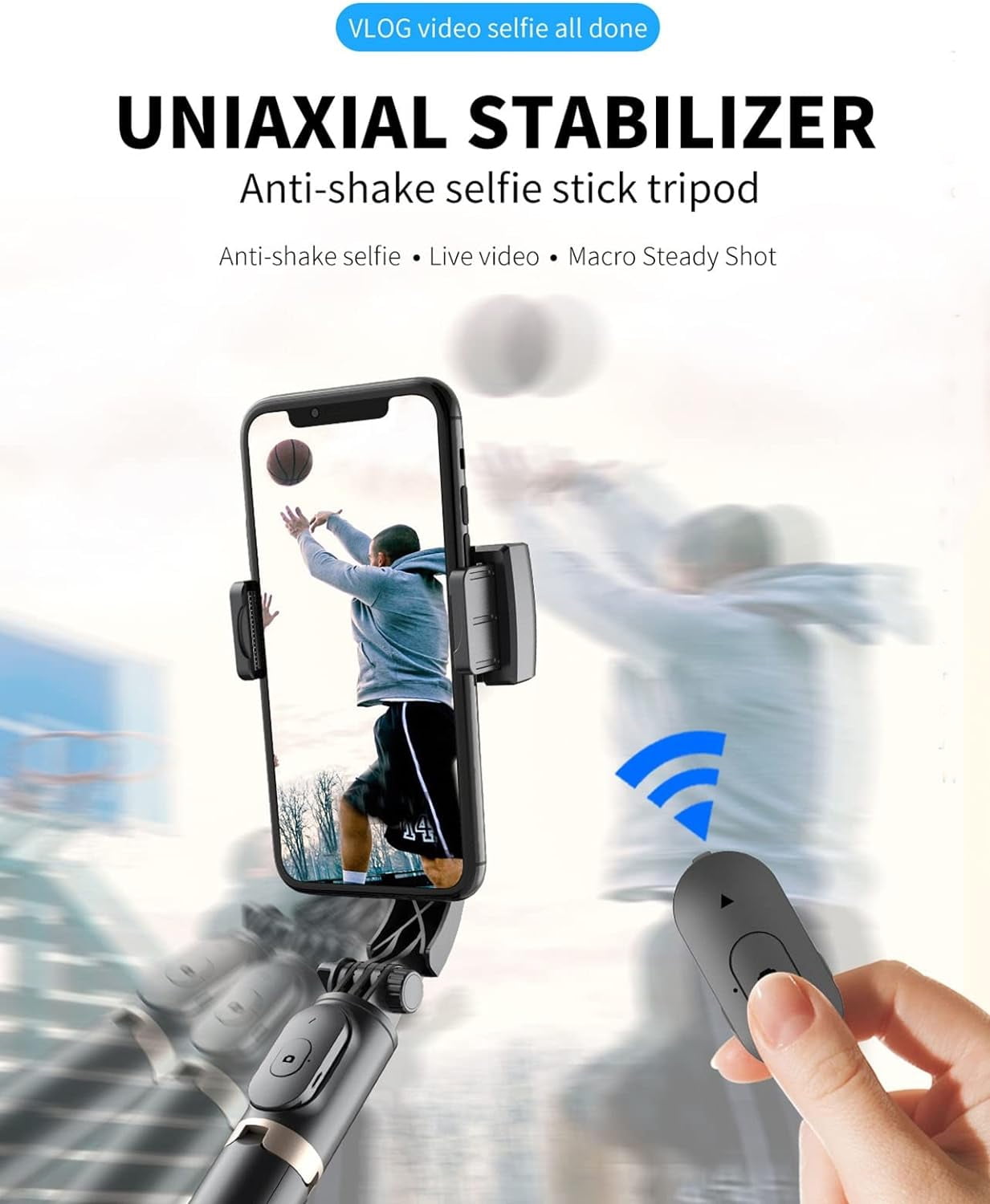 Smartphone Gimbal Stabilizer, Selfie Real-time Anti-Shake vlog Magic ...