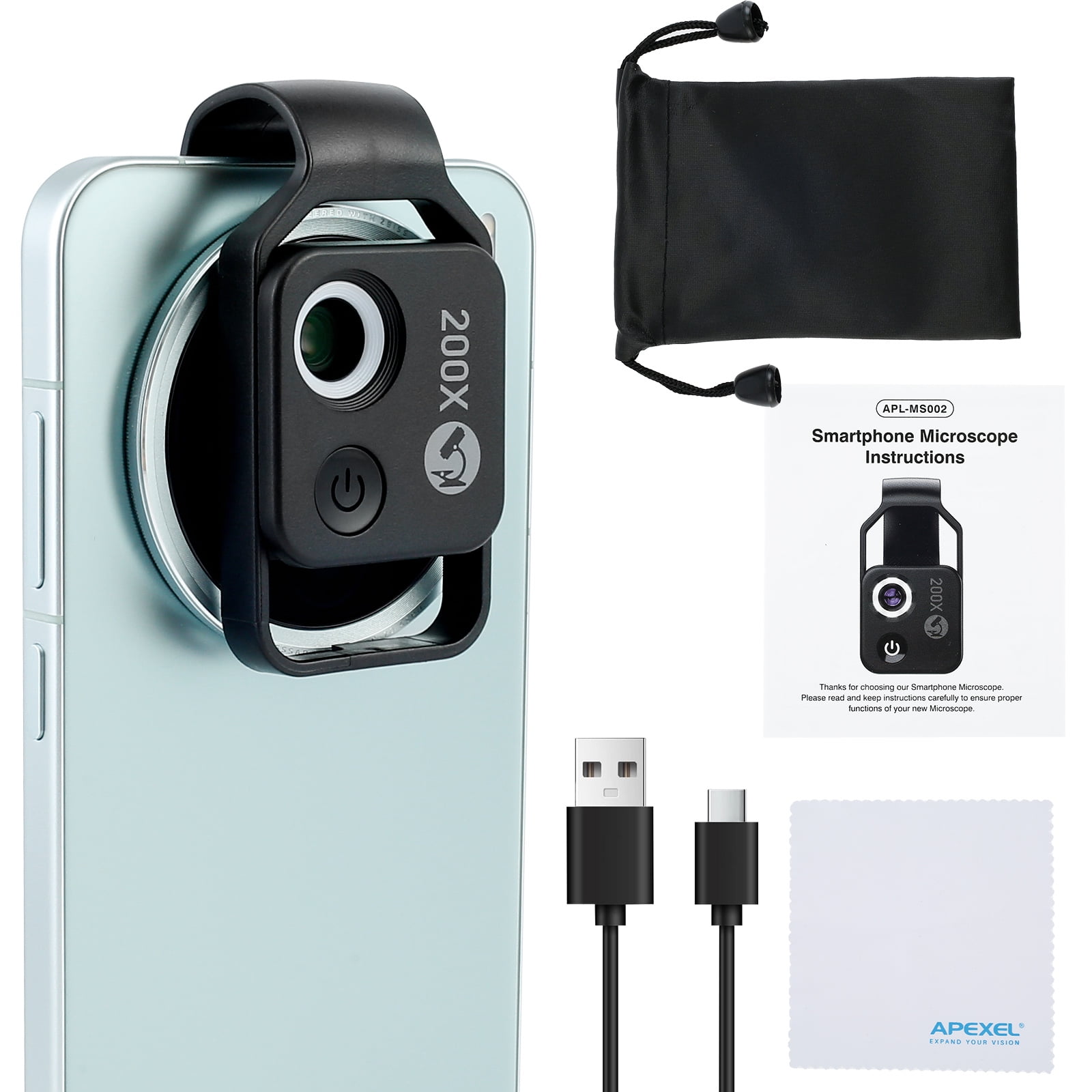 Smartphone Microscope with CPL Lens Versatile Pocket Microscope Camera ...