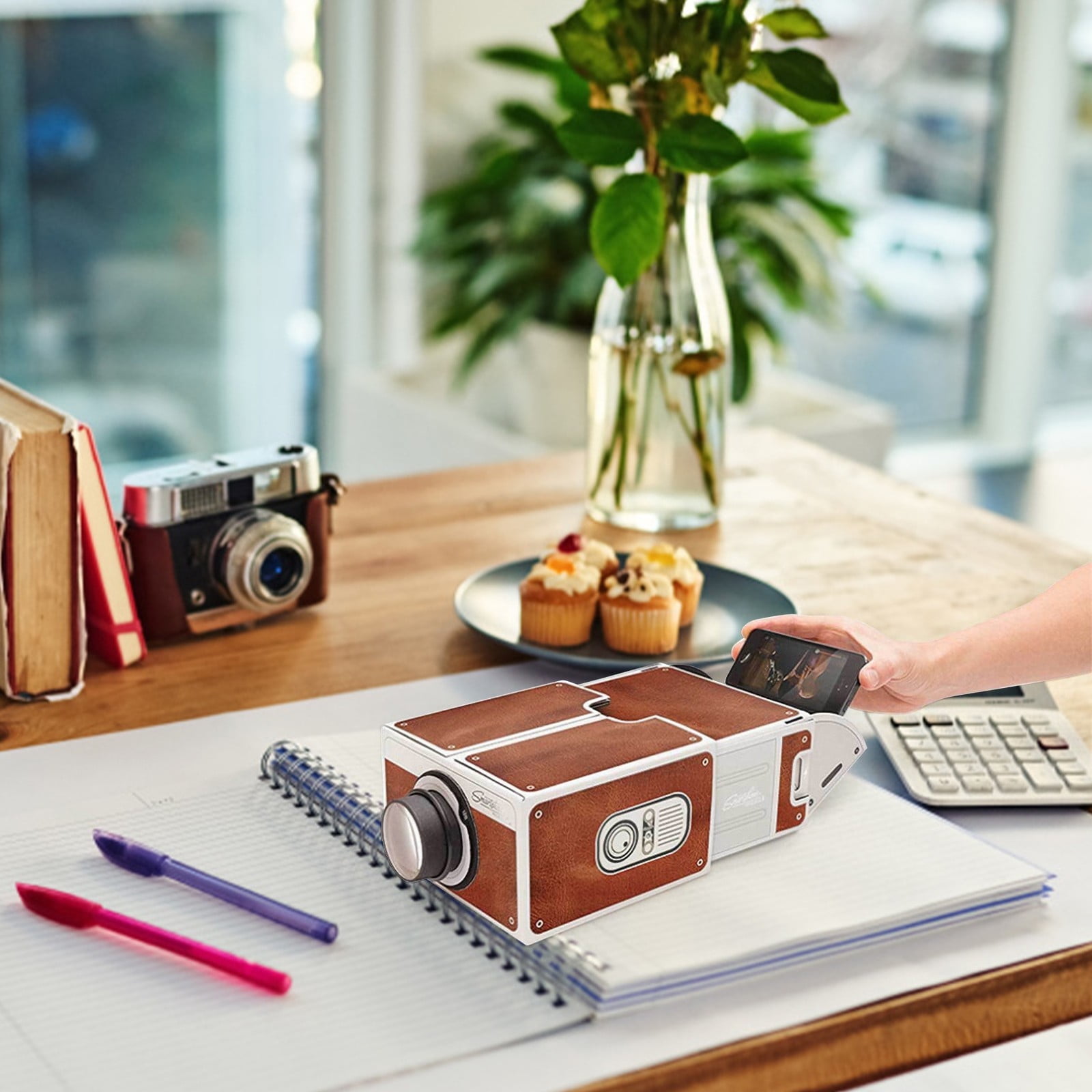 Smartphone Projector, Portable Mini Projector, 1080P Resolution, LED ...