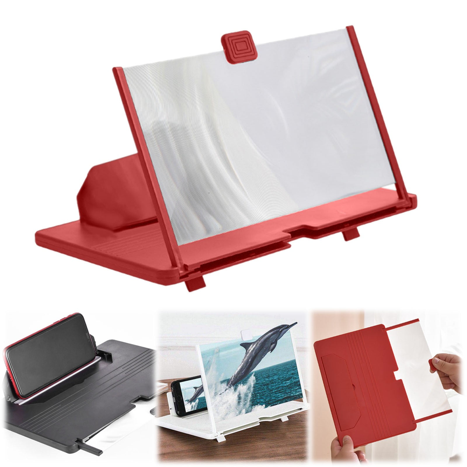Smartphone Screen Magnifier Foldable Amplifier Phone Stand Mobile ...