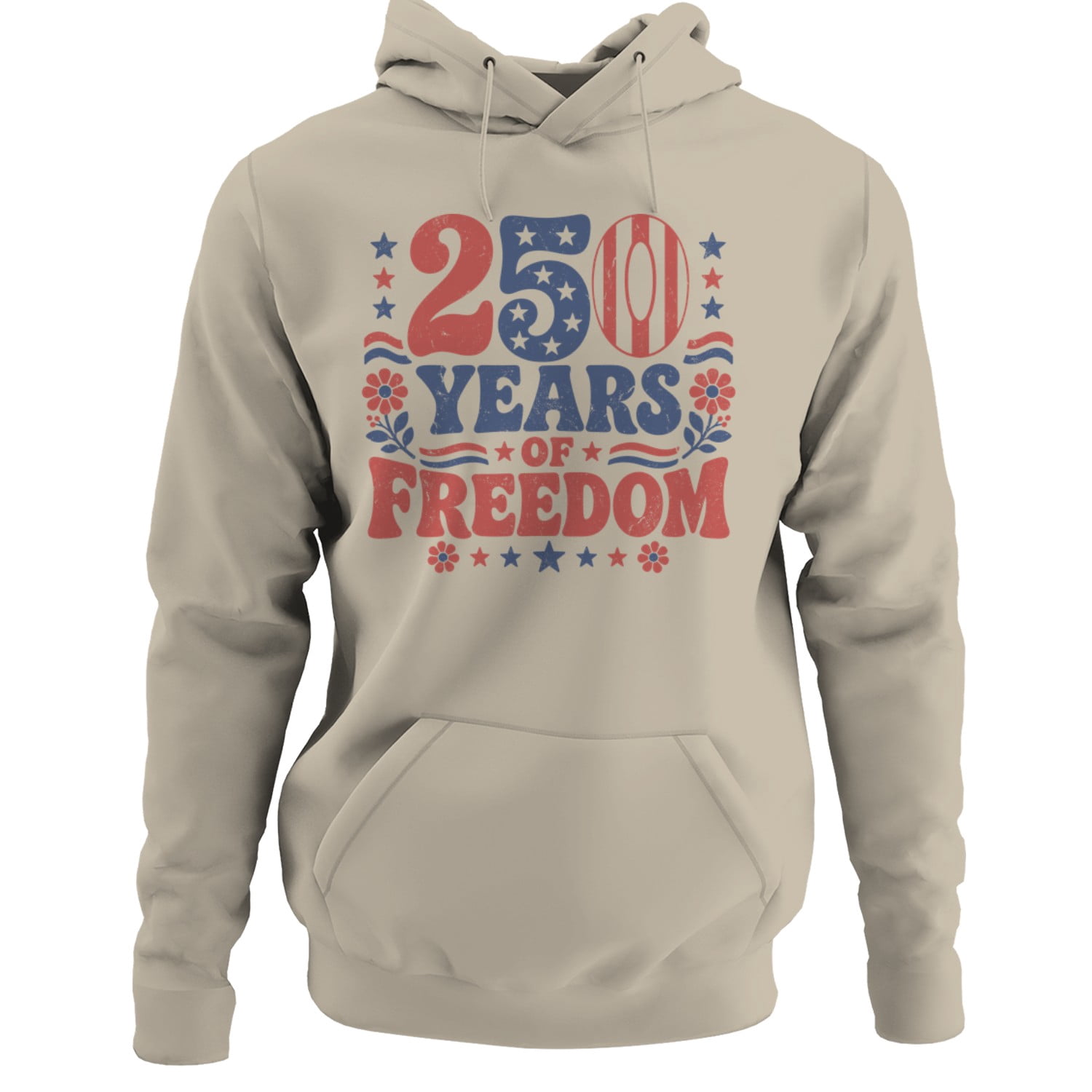 Smartprints 250 Years of Freedom Women's Hoodie Sand, Cotton, L ...