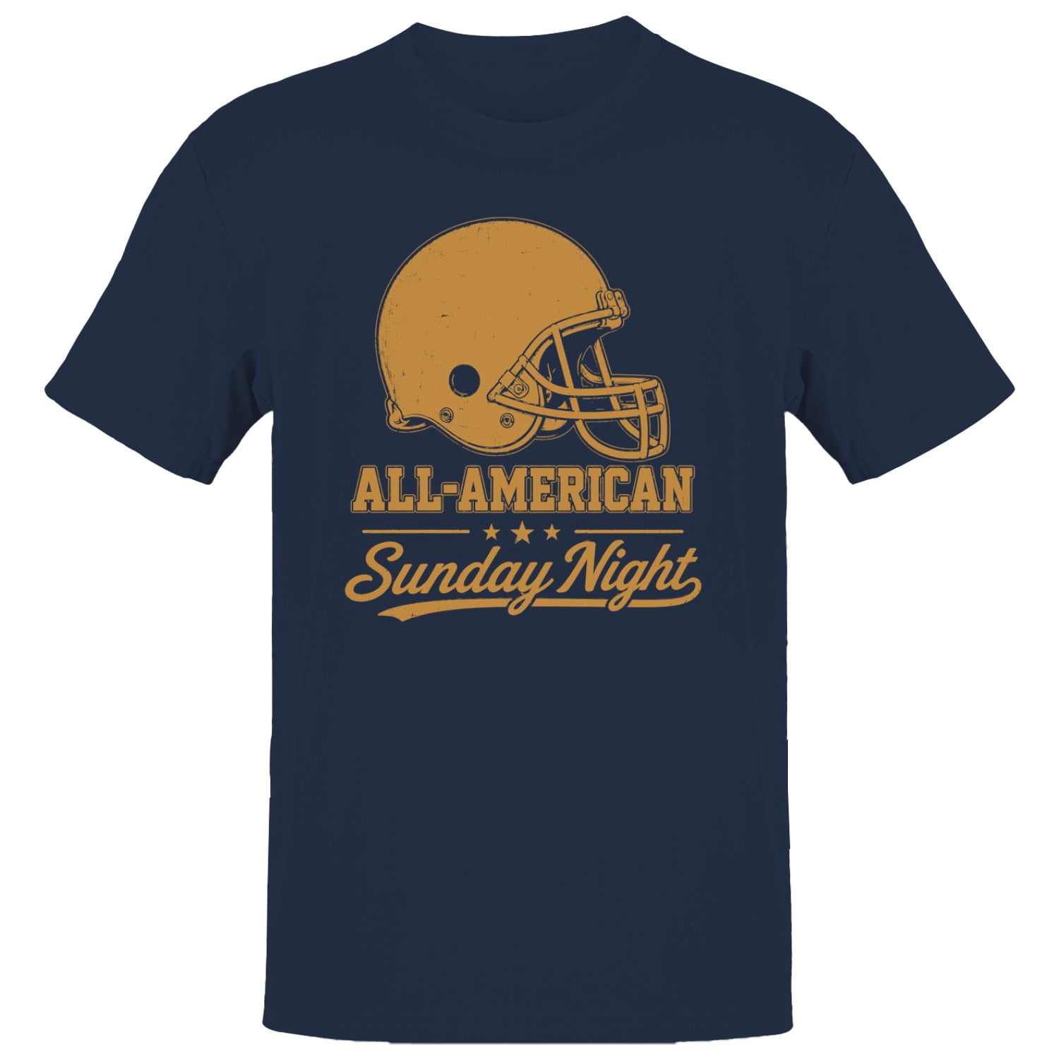 Smartprints All-American Sunday Night Football Helmet T-Shirt Navy ...