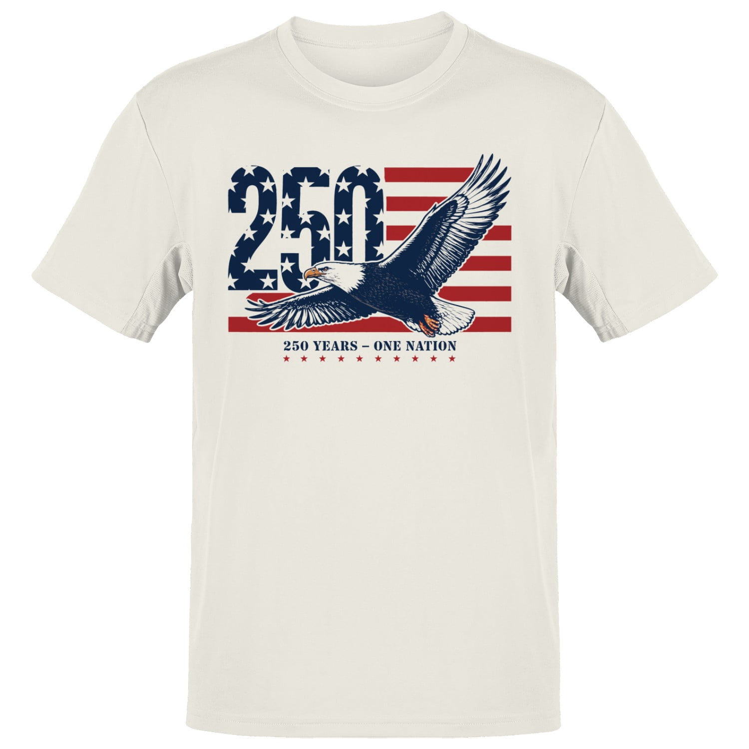 Smartprints American Eagle - 250 Years One Nation Men's T-Shirt Off ...