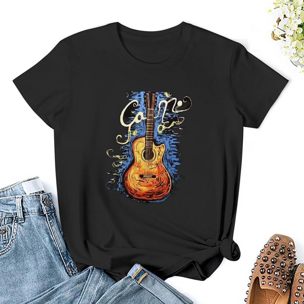 Smartprints Graphic Tee - Acoustic Guitar Design - Regular Fit ...