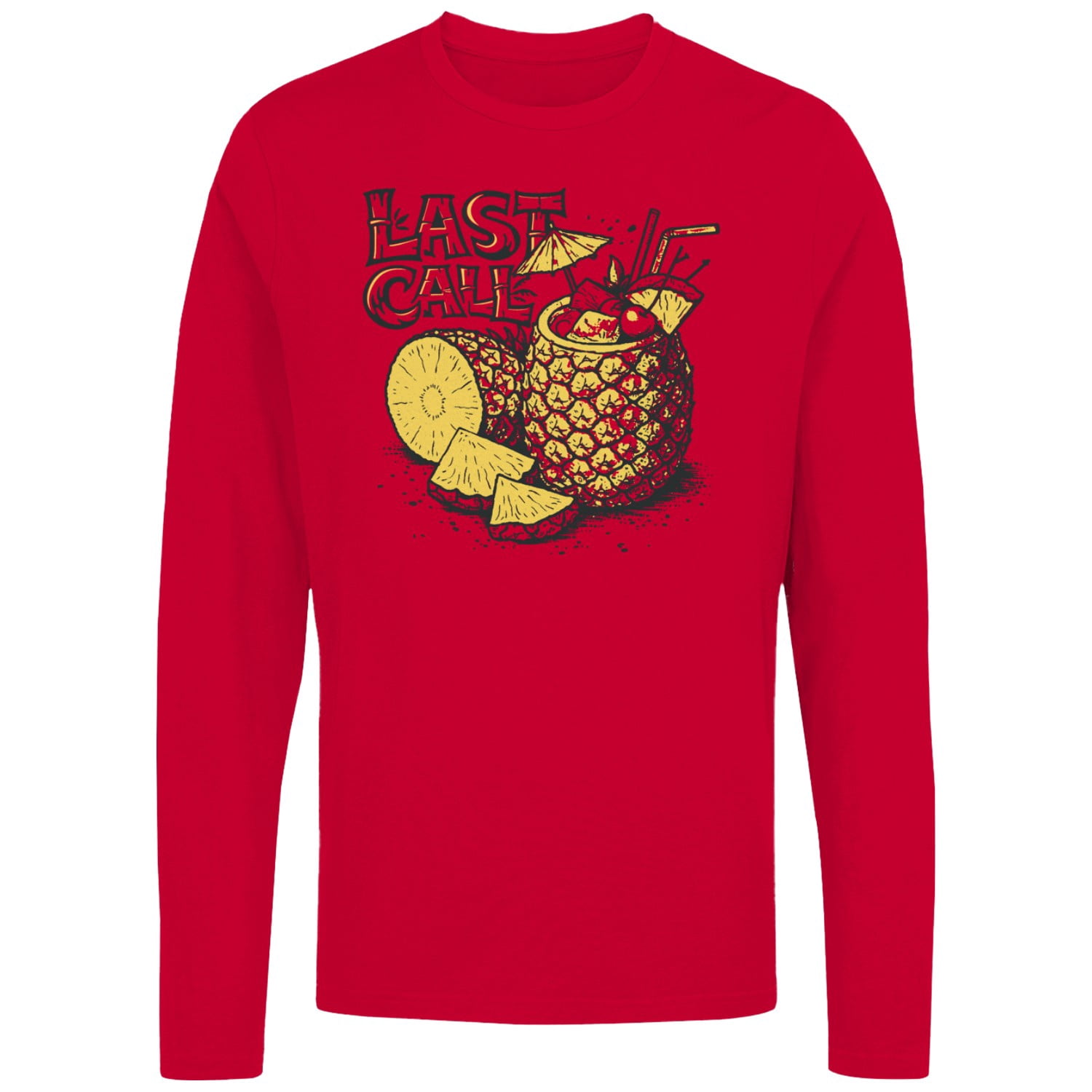 Smartprints Last Call Pineapple Cocktail Women's Long Sleeve Red ...