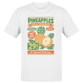 Smartprints Men's Pineapples Gold Standard T-Shirt White, Cotton, S ...