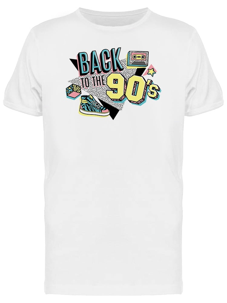 Smartprints Mens Graphic Tee - Back To The 90S Retro Style - Regular Fit 100% Cotton - Walmart.com