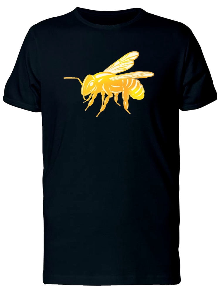 Smartprints Mens Graphic Tee - Beautiful Yellow Bee Graphic - Regular ...