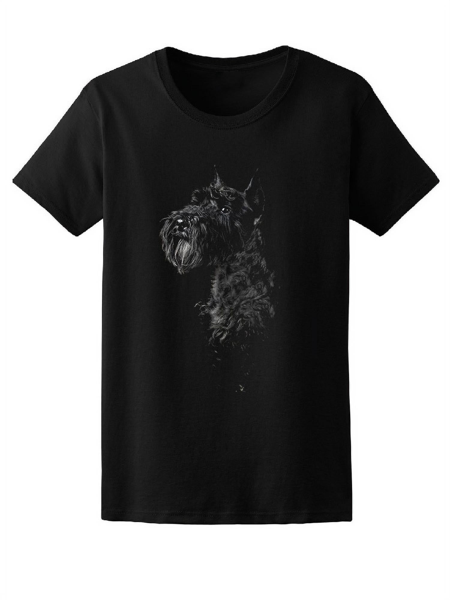 Smartprints Mens Graphic Tee - Black Miniature Schnauzer - Regular Fit ...