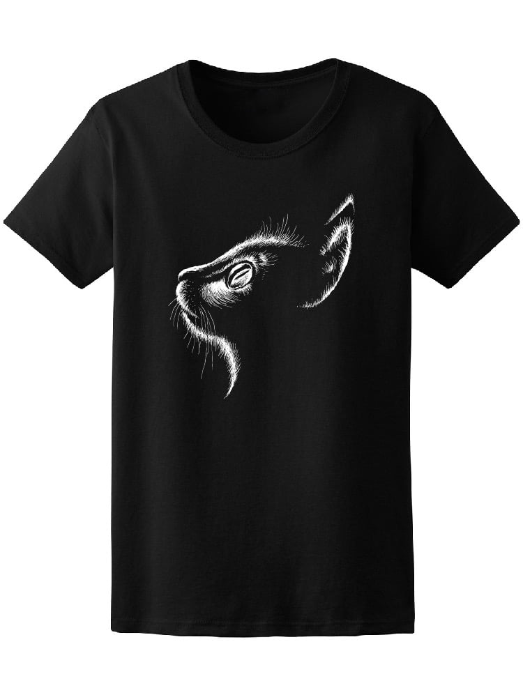 Smartprints Mens Graphic Tee - Cat Profile Animal - Regular Fit 100% ...