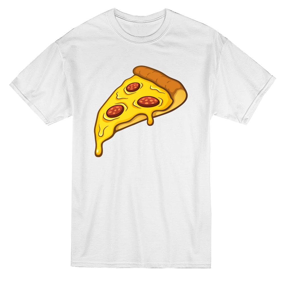 Smartprints Mens Graphic Tee - Cheesy Pizza Slice - Regular Fit 100% ...