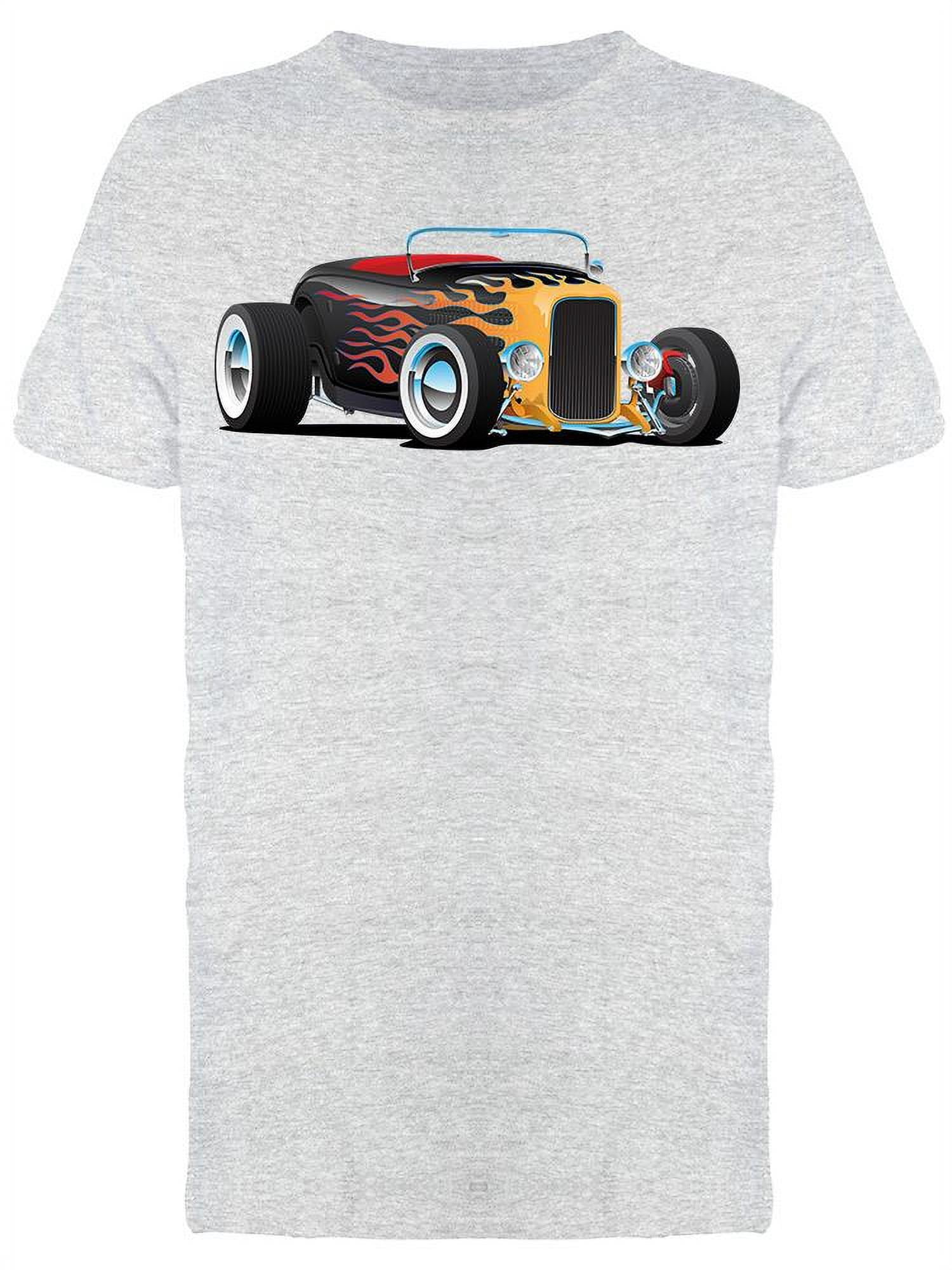 Smartprints Mens Graphic Tee - Custom Hot Rod Roadster - Regular Fit 100% Cotton - Walmart.com