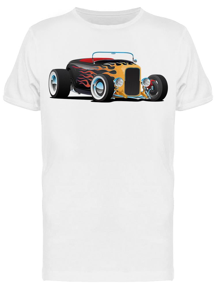 Smartprints Mens Graphic Tee - Custom Hot Rod Roadster - Regular Fit 100% Cotton - Walmart.com