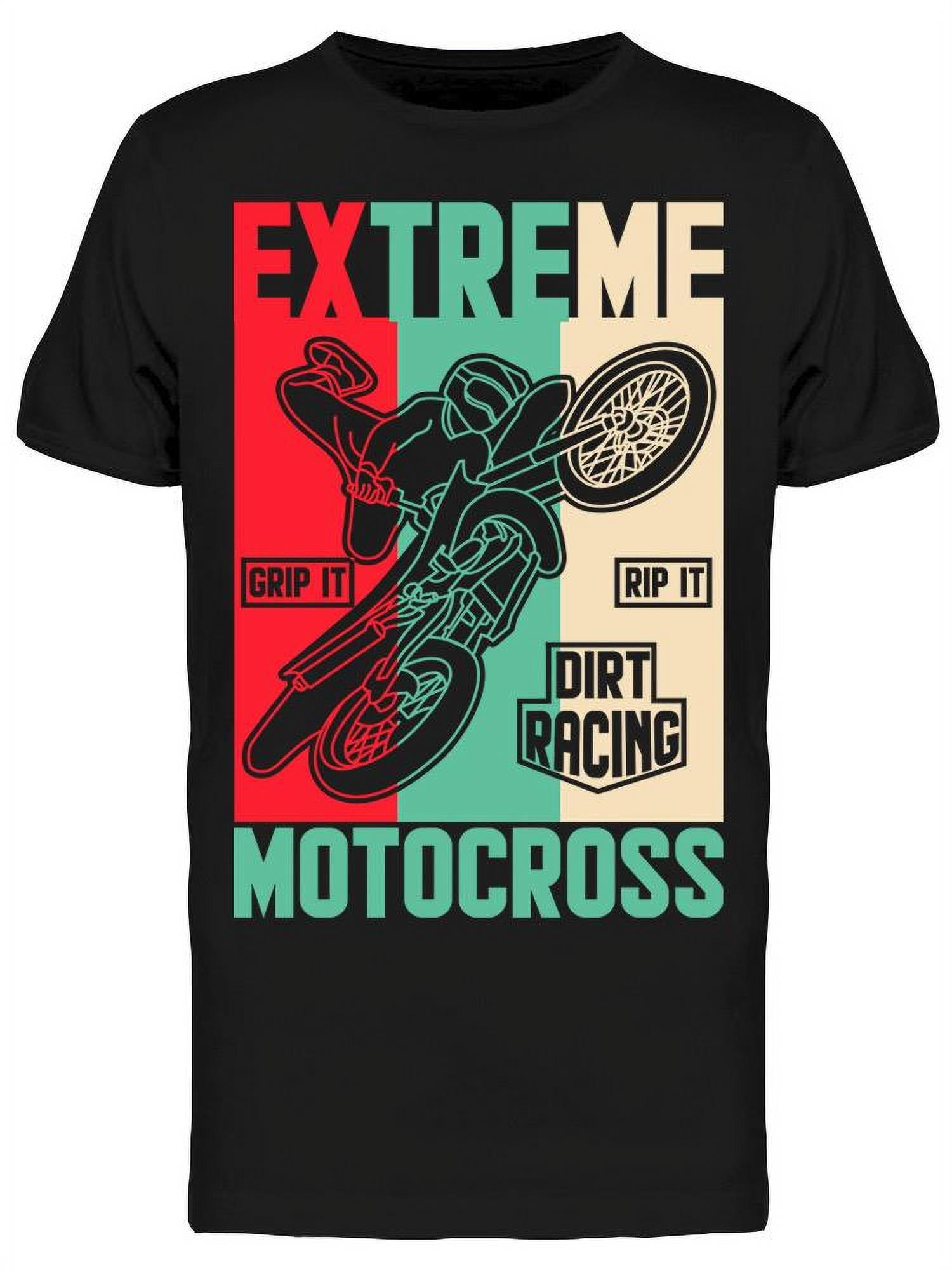 Smartprints Mens Graphic Tee - Dirt Racing Motocross - Regular Fit 100% Cotton - Walmart.com