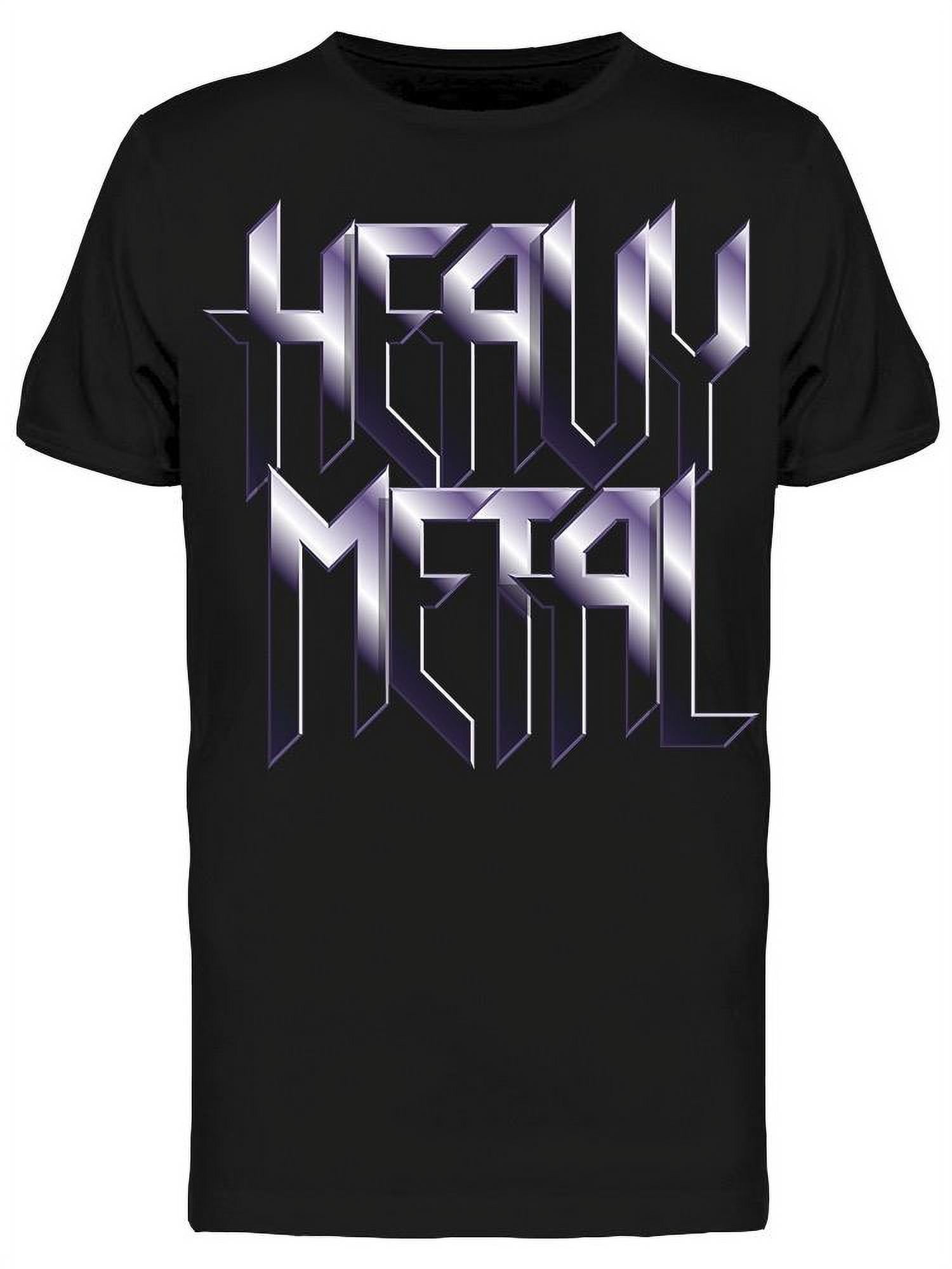 Smartprints Mens Graphic Tee - Heavy Metal Effect Graphic - Regular Fit ...