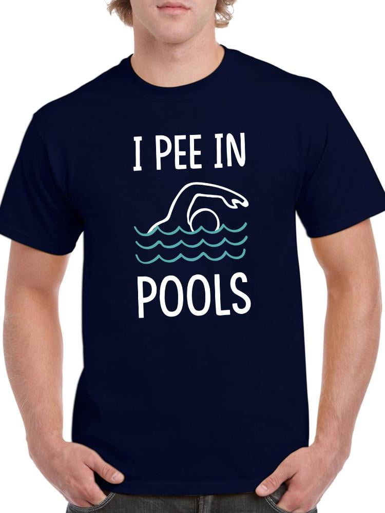 Smartprints Mens Graphic Tee - I Pee In Pools - Regular Fit 100% Cotton ...