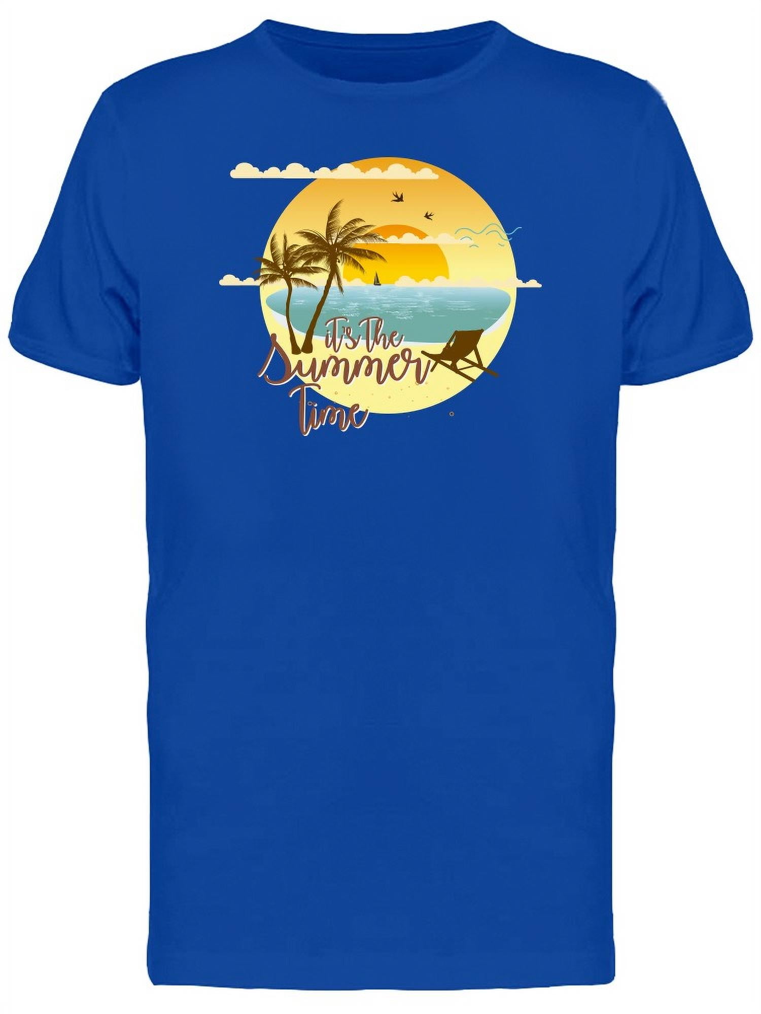 Smartprints Mens Graphic Tee - Its The Summer Time Cool Beach - Regular Fit 100% Cotton ...