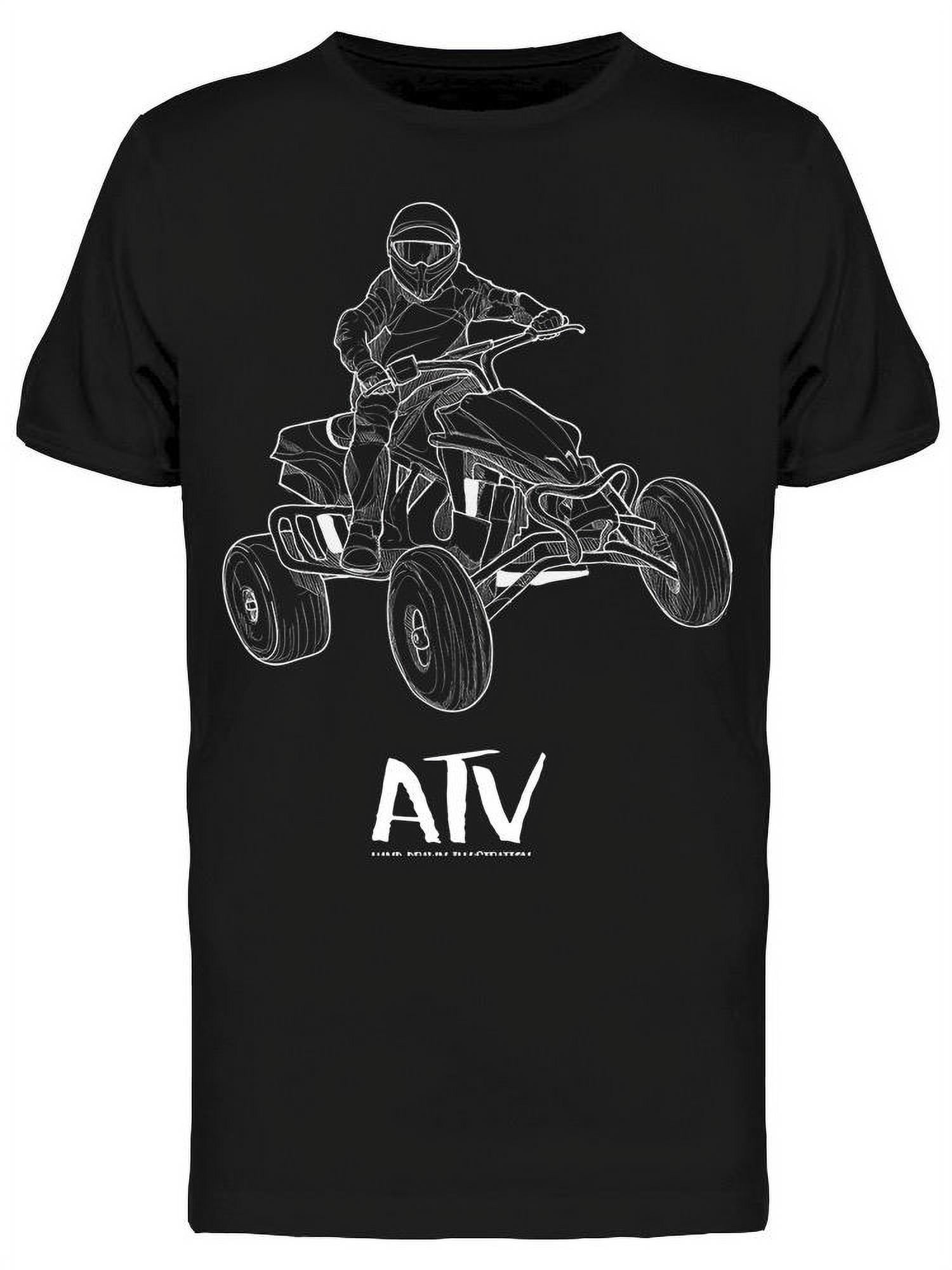 Smartprints Mens Graphic Tee - Shadow Style Atv - Regular Fit 100% Cotton - Walmart.com