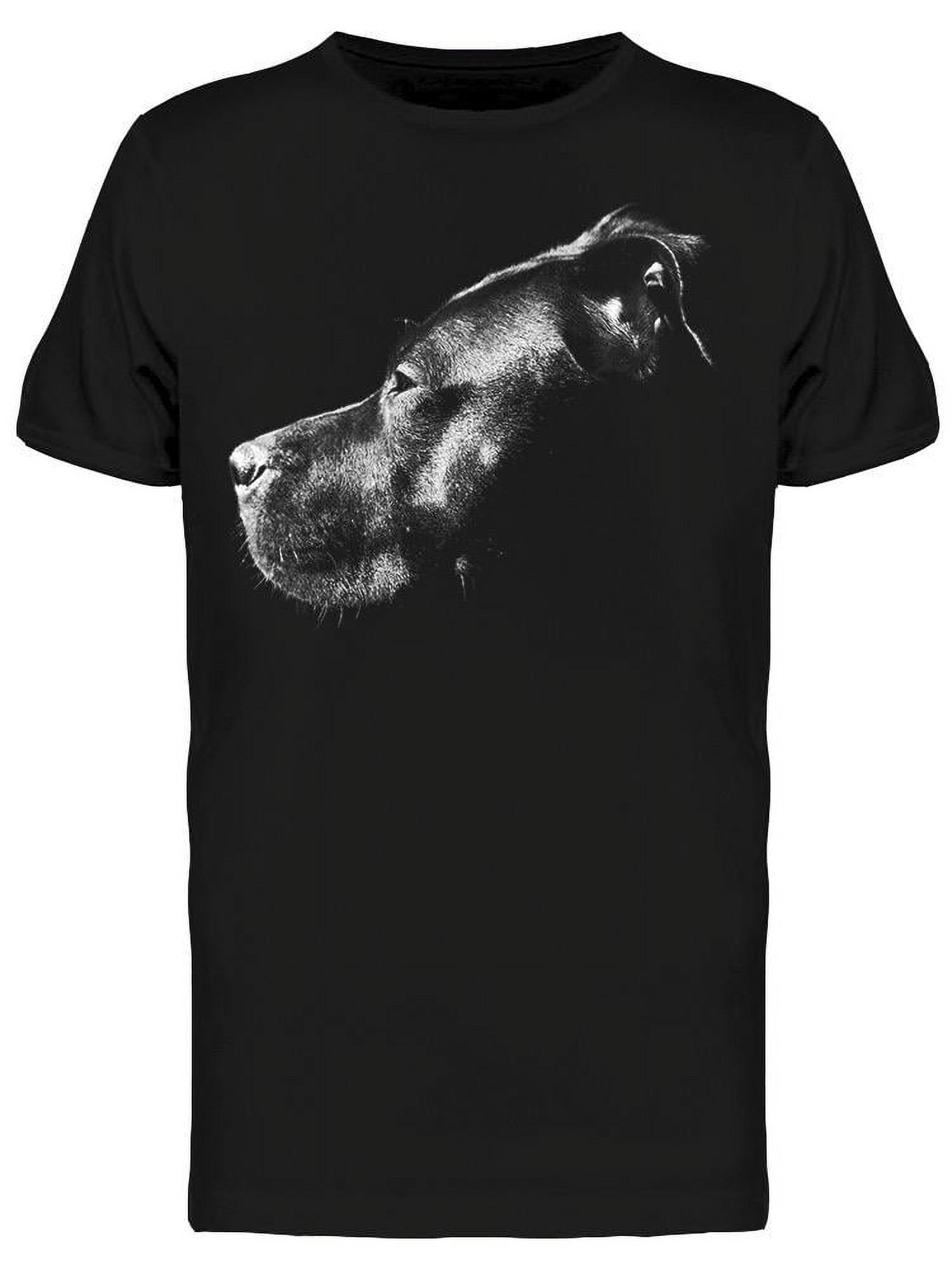 Smartprints Mens Graphic Tee - Side Of A Pit Bull Dog - Regular Fit 100 ...