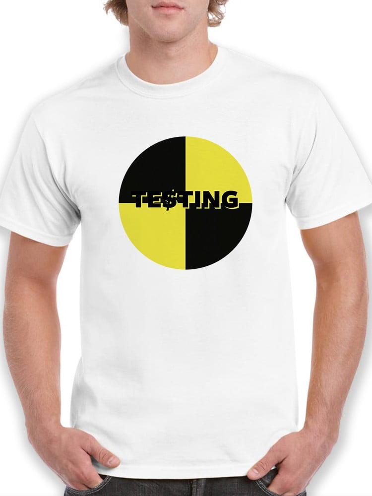 Smartprints Mens Graphic Tee - Testing Circle Black And Yellow ...
